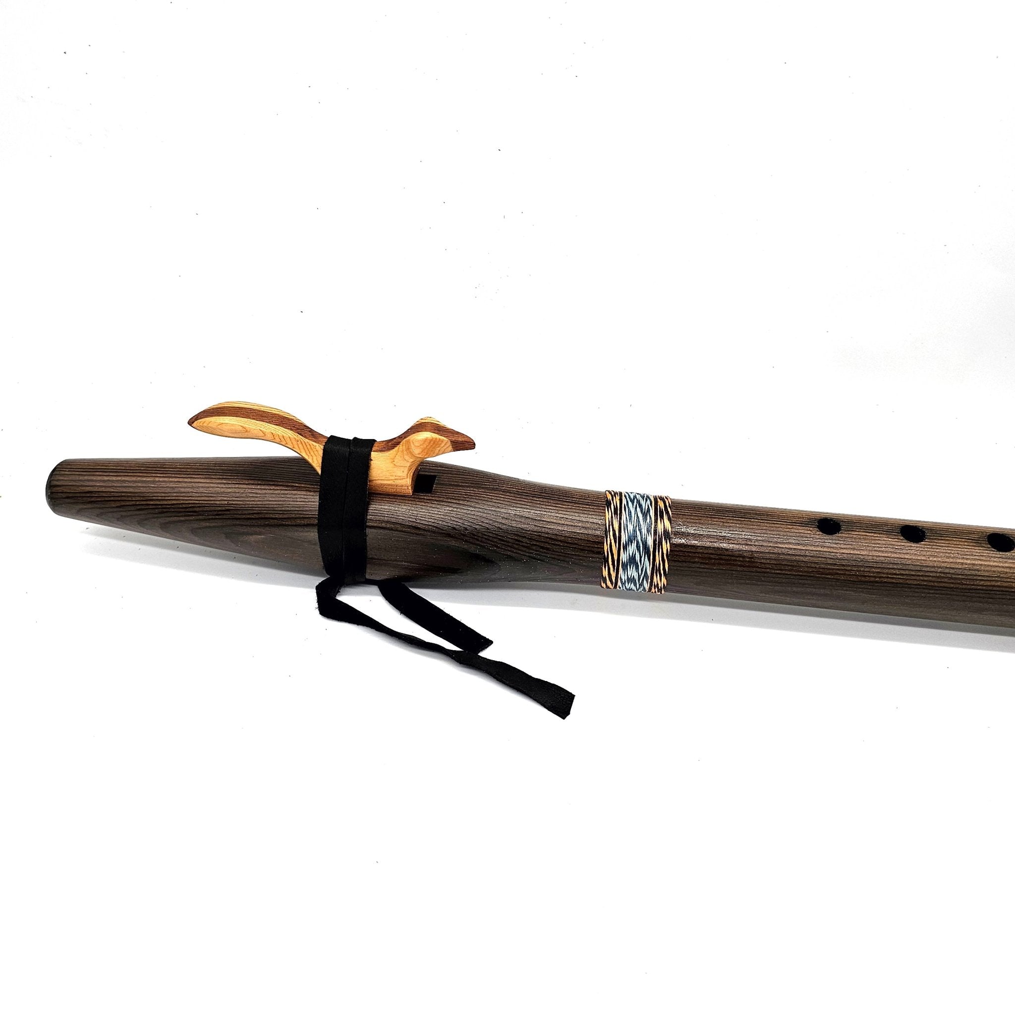 Iron Stained Cedar Native American style D flute by Stellar Flutes