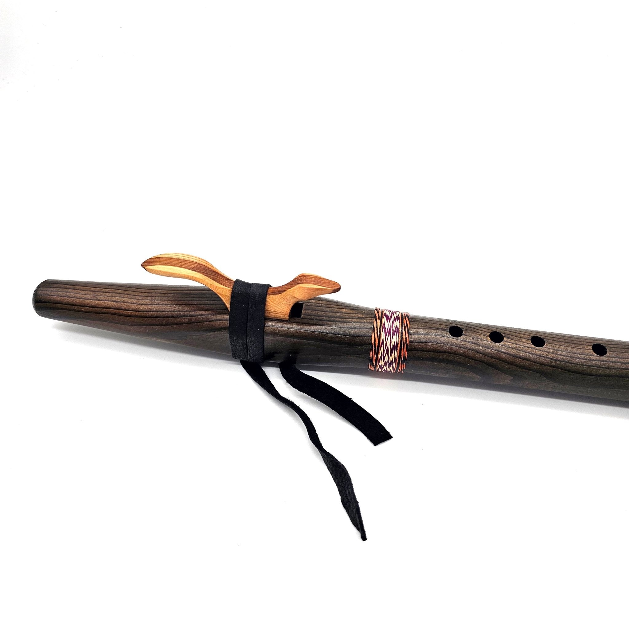 Iron stained cedar Native American style A flute -#3010 – Stellar Flutes