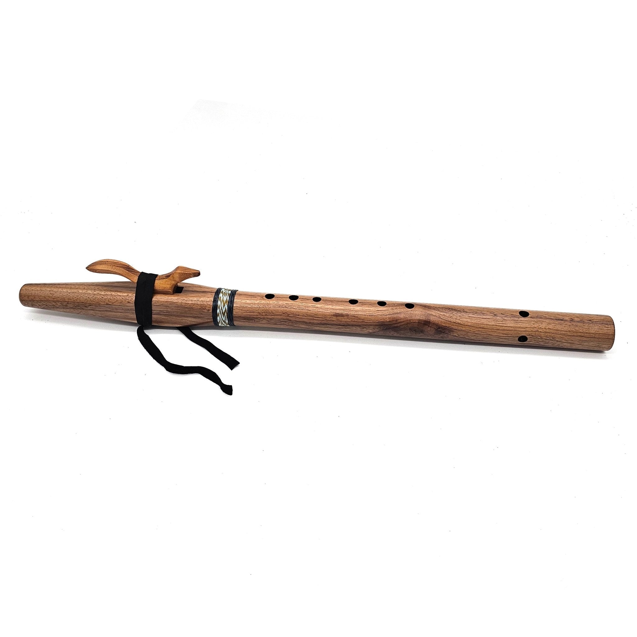 Walnut Native American style flute in the key of A by Stellar Flutes