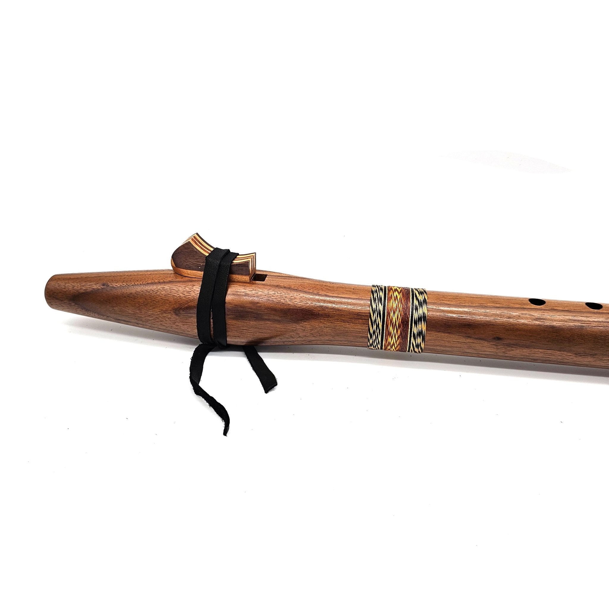 Walnut Native American Style Flute in the key of Low B by Stellar Flutes