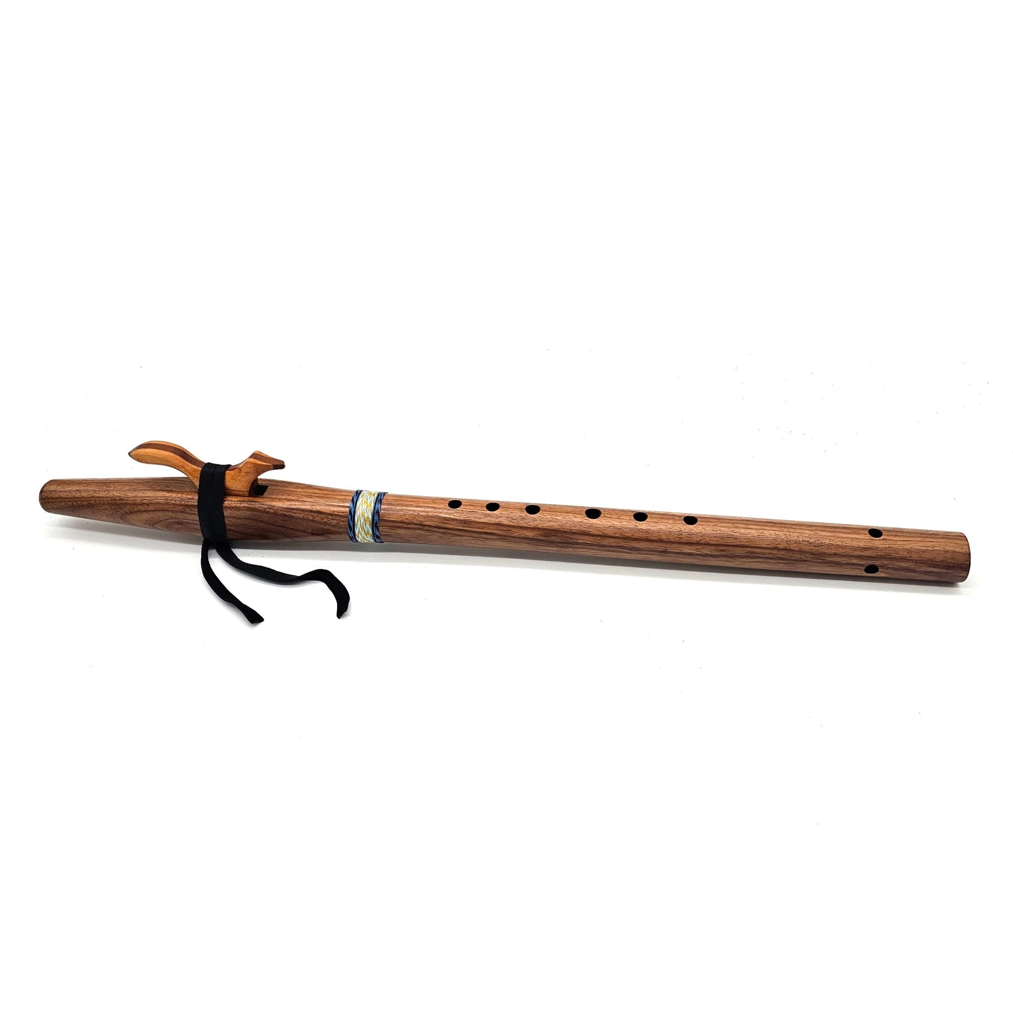Walnut Native American style flute in the key of F Sharp by Stellar Flutes