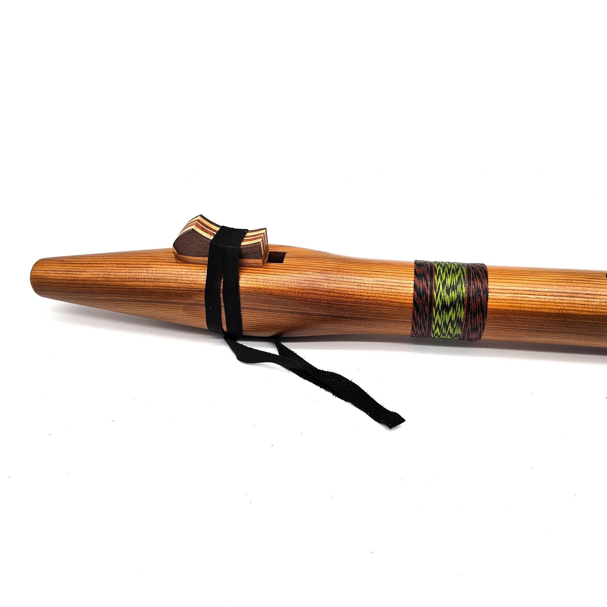 Western red cedar Native American style bass flute in the key of bass B ...