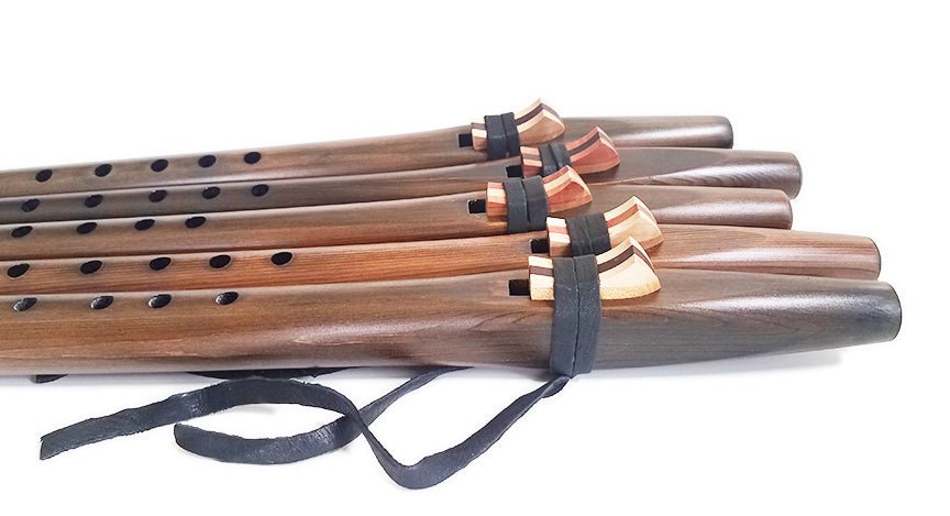 Native American Style F Sharp Flute |Large Sized| Iron Stained Cedar ...